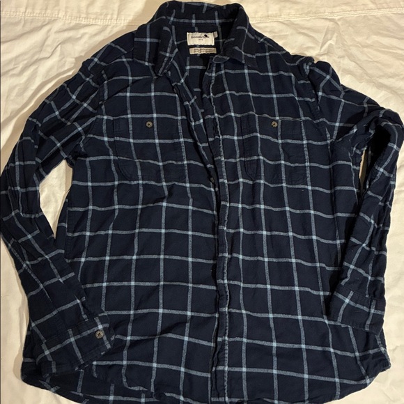 Goodfellow & Co | Shirts | Goodfellow Co Dark Blue Checkered Shirt ...